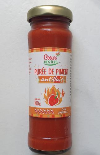 Purée de piment antillais très piquant, 100g.